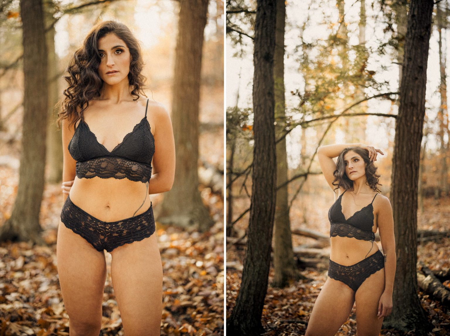 Jiordana | Outdoor Fall Boudoir Session in Niagara | Afterglow