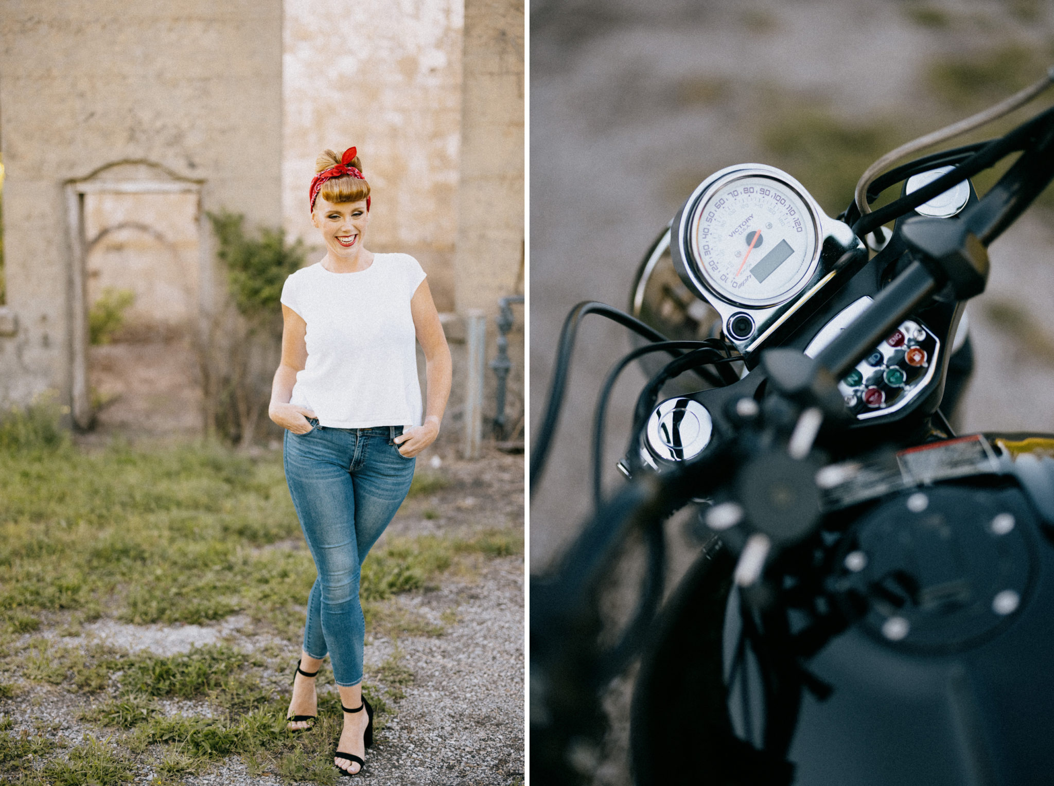 Pin-up Style Boudoir Session with Motorcycle | Afterglow