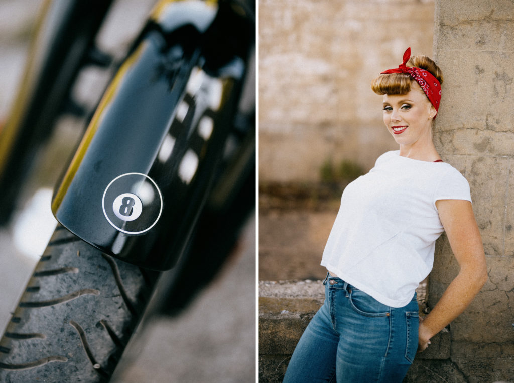 Pin-up Style Boudoir Session with Motorcycle | Afterglow
