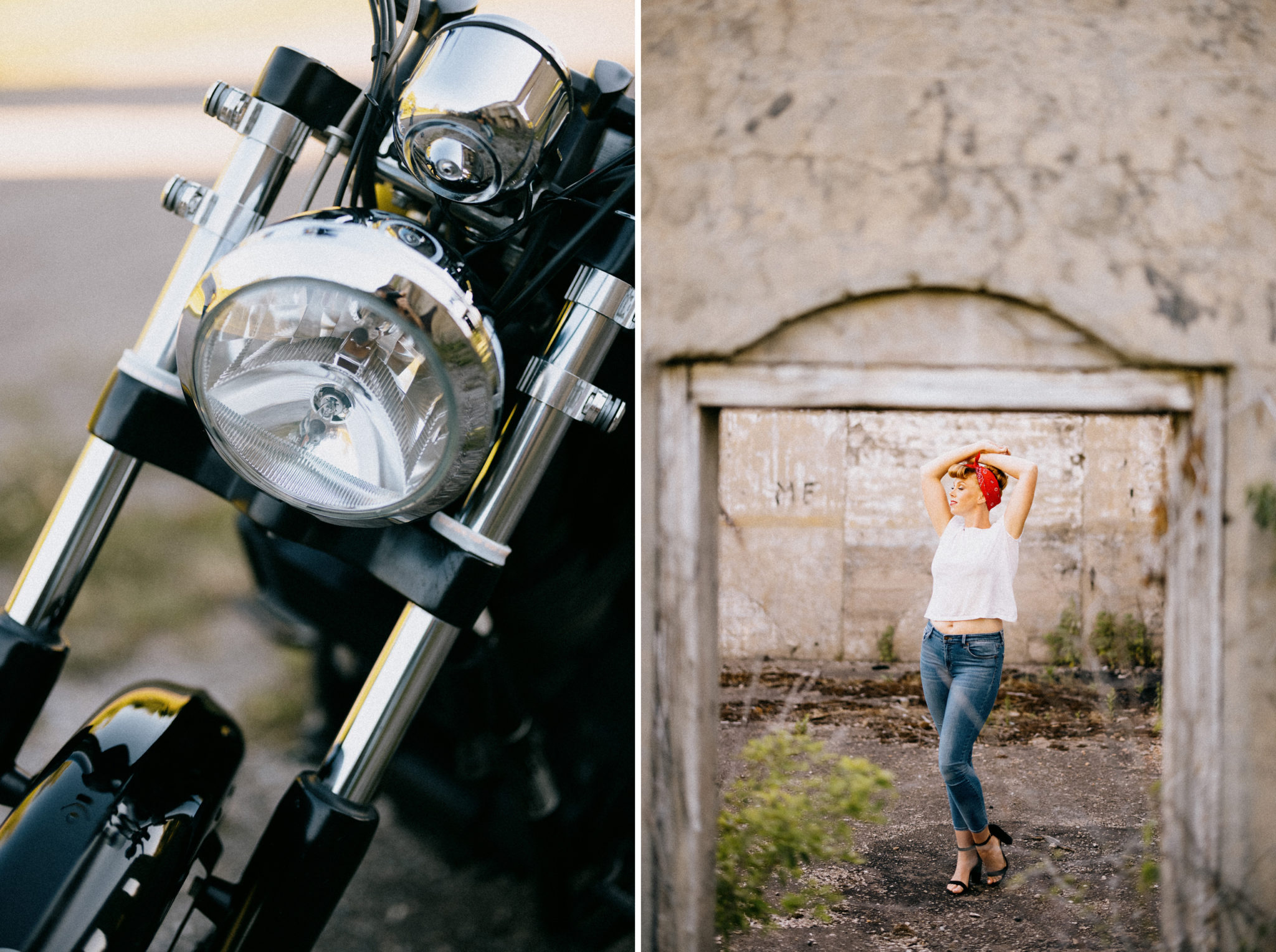 Pin-up Style Boudoir Session with Motorcycle | Afterglow