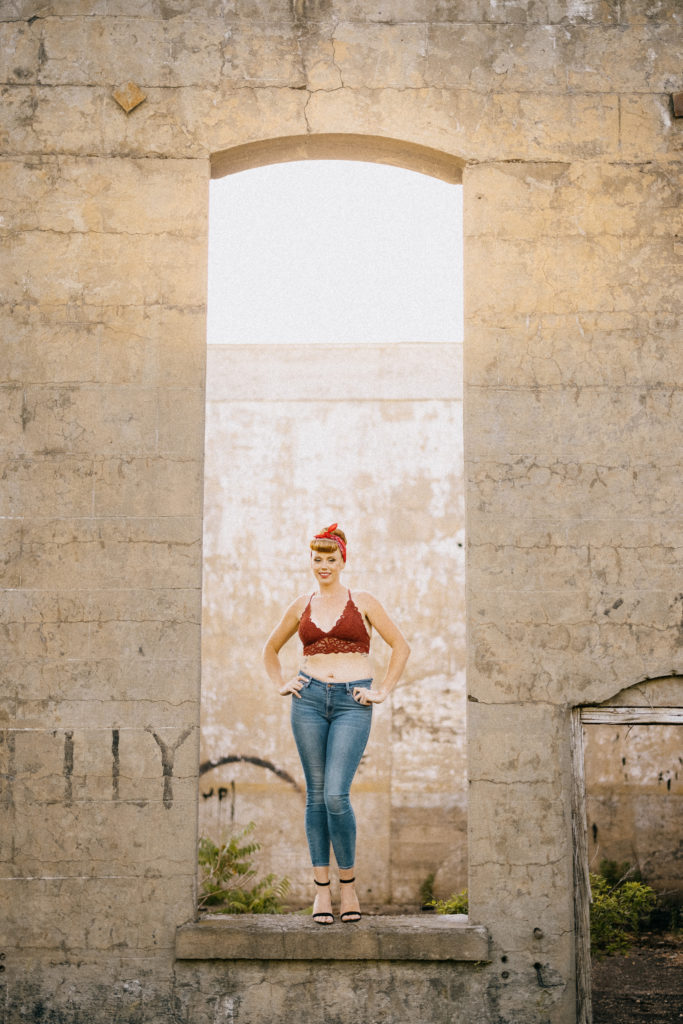 Pin-up Style Boudoir Session with Motorcycle | Afterglow