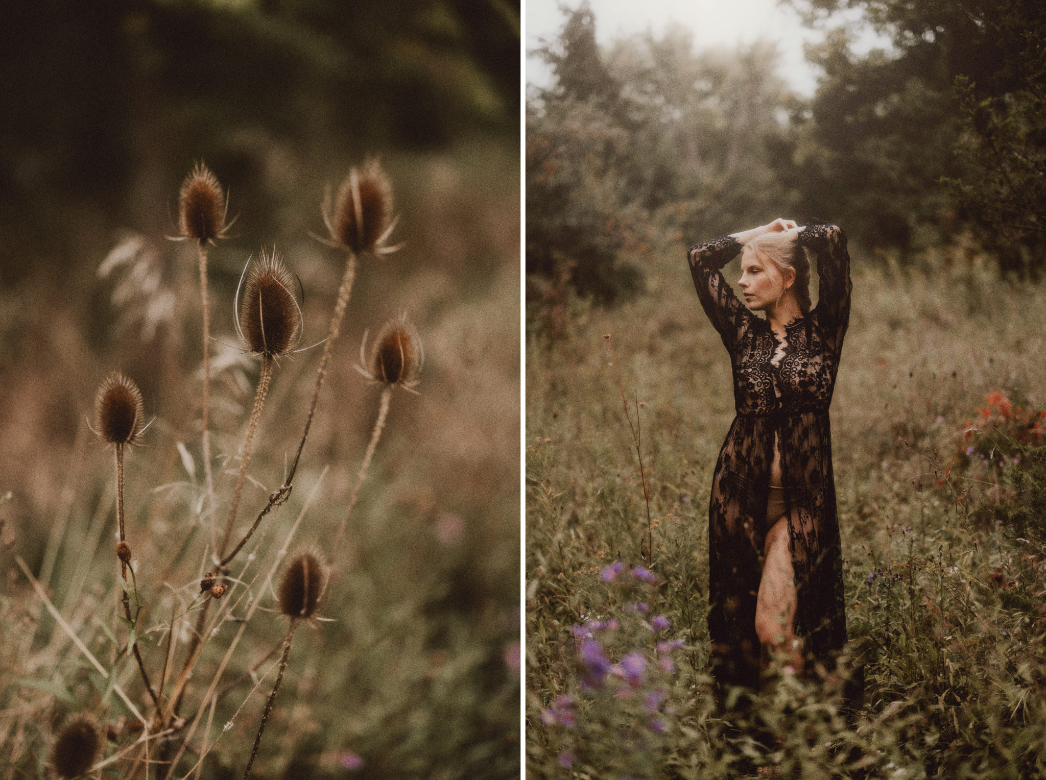 E + F | Couple's Boudoir in the Autumn Forest | Afterglow