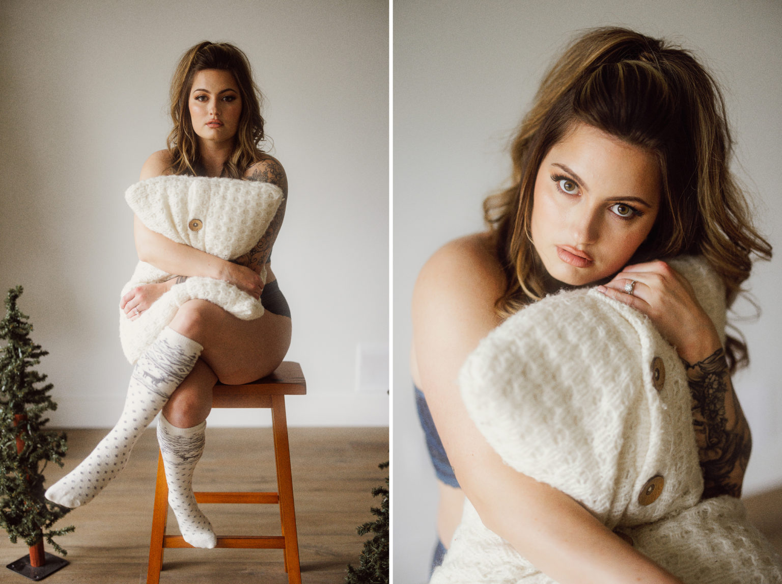 S | 1960s Style Winter Boudoir Session in Niagara | Afterglow
