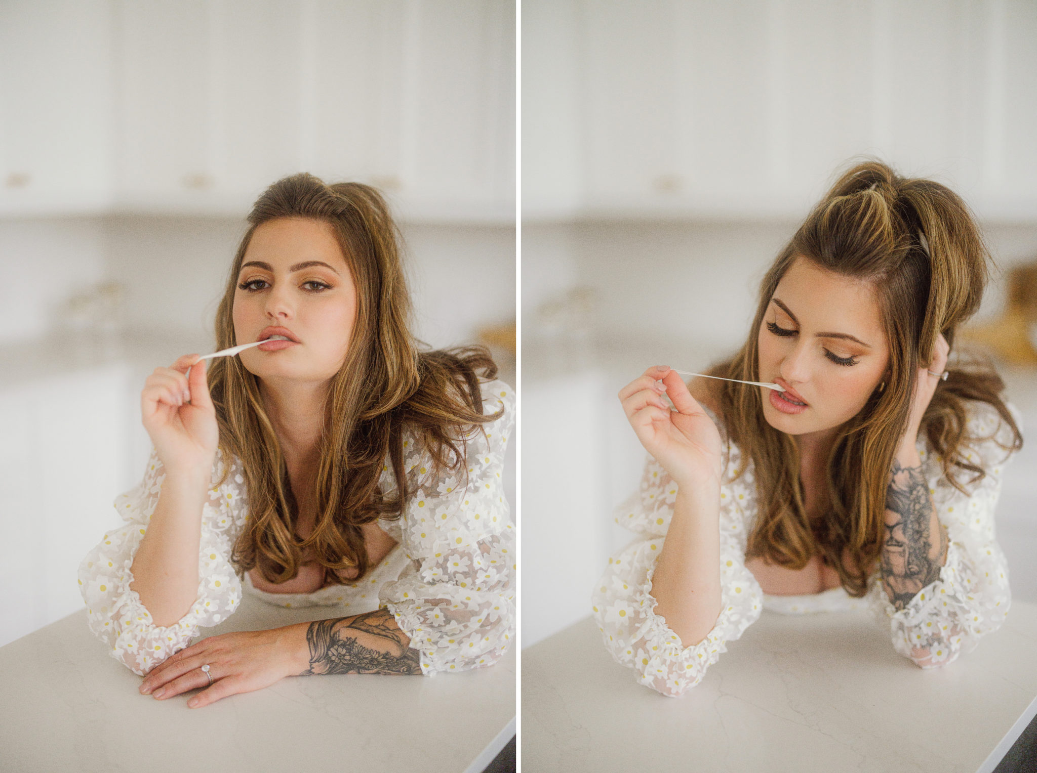 S | 1960s Style Winter Boudoir Session in Niagara | Afterglow
